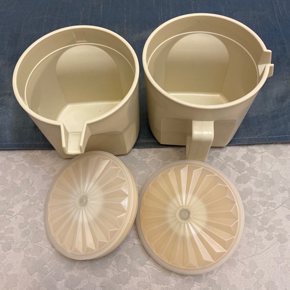Tupperware | Kitchen | Vintage Tupperware Cream Sugar Set With Push N ...
